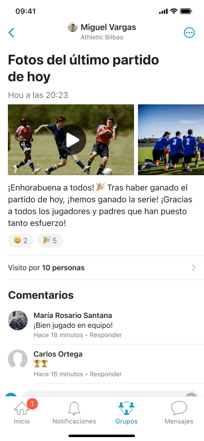 Resumen de las Funciones para Equipos de Spond | Pruébalo es gratis
