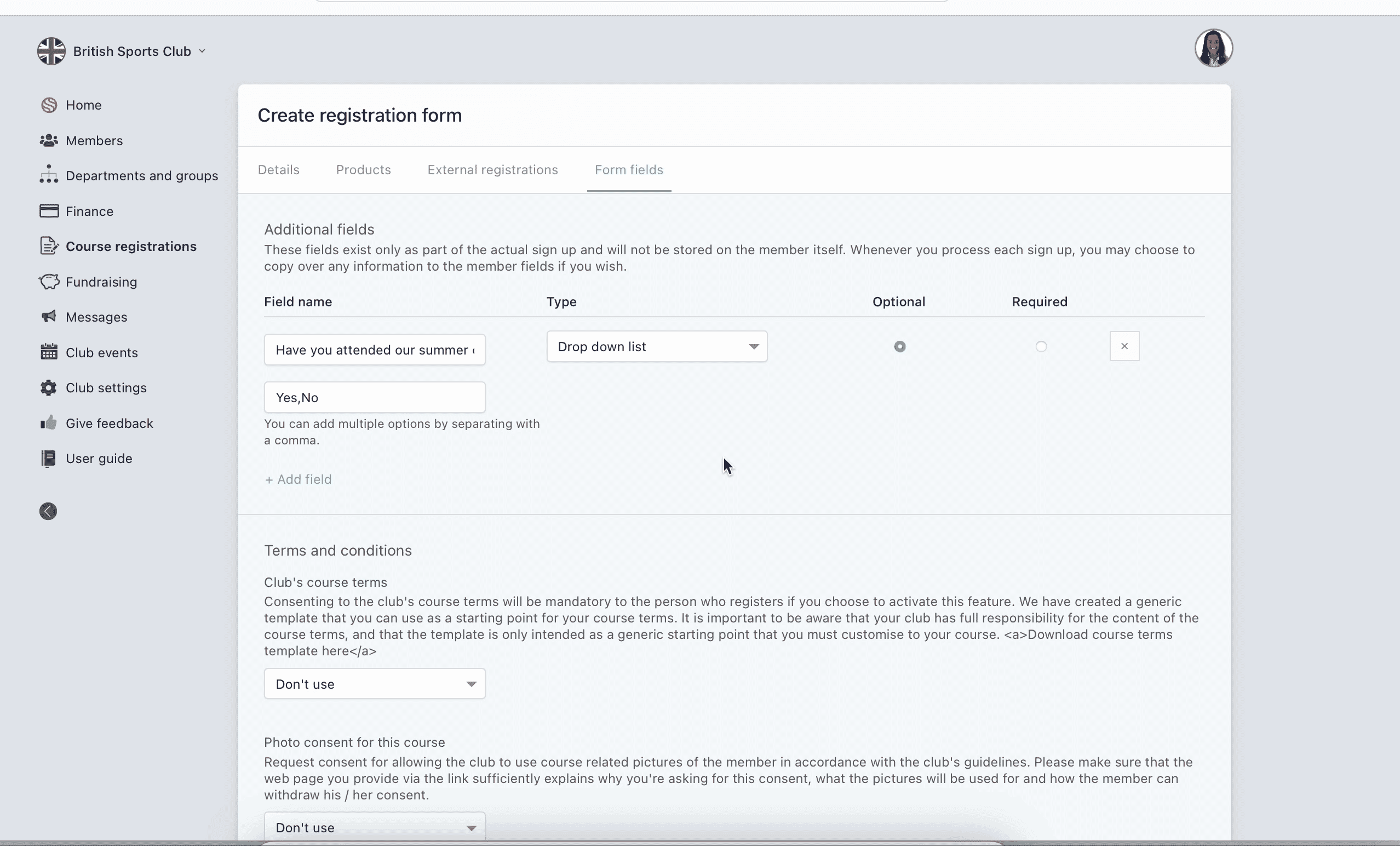 Setup and Registrations for Courses & Academies | Spond