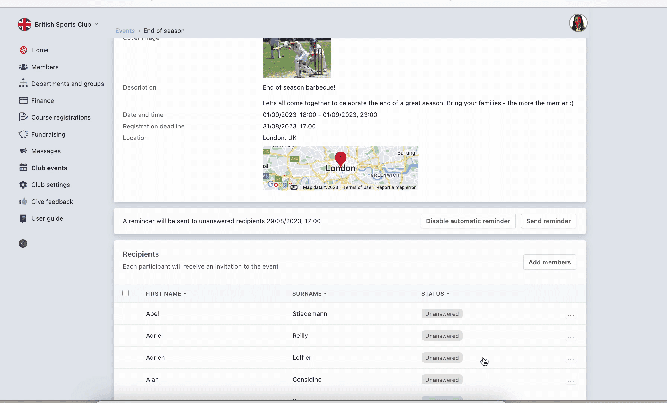 Planning Events | Spond