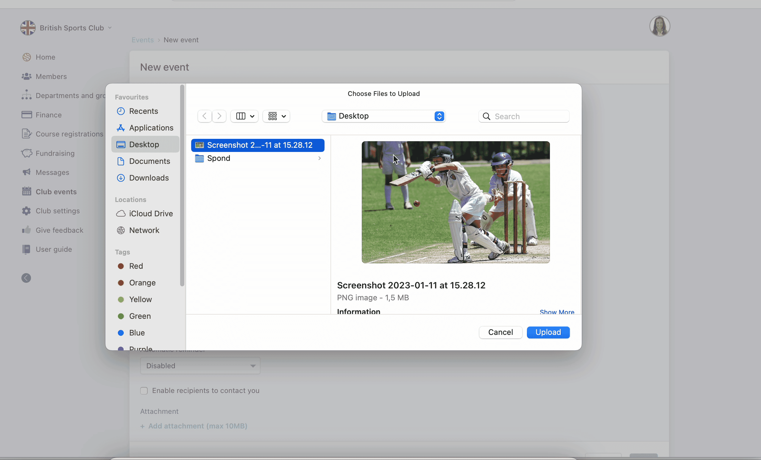 Veranstaltungen planen | Spond
