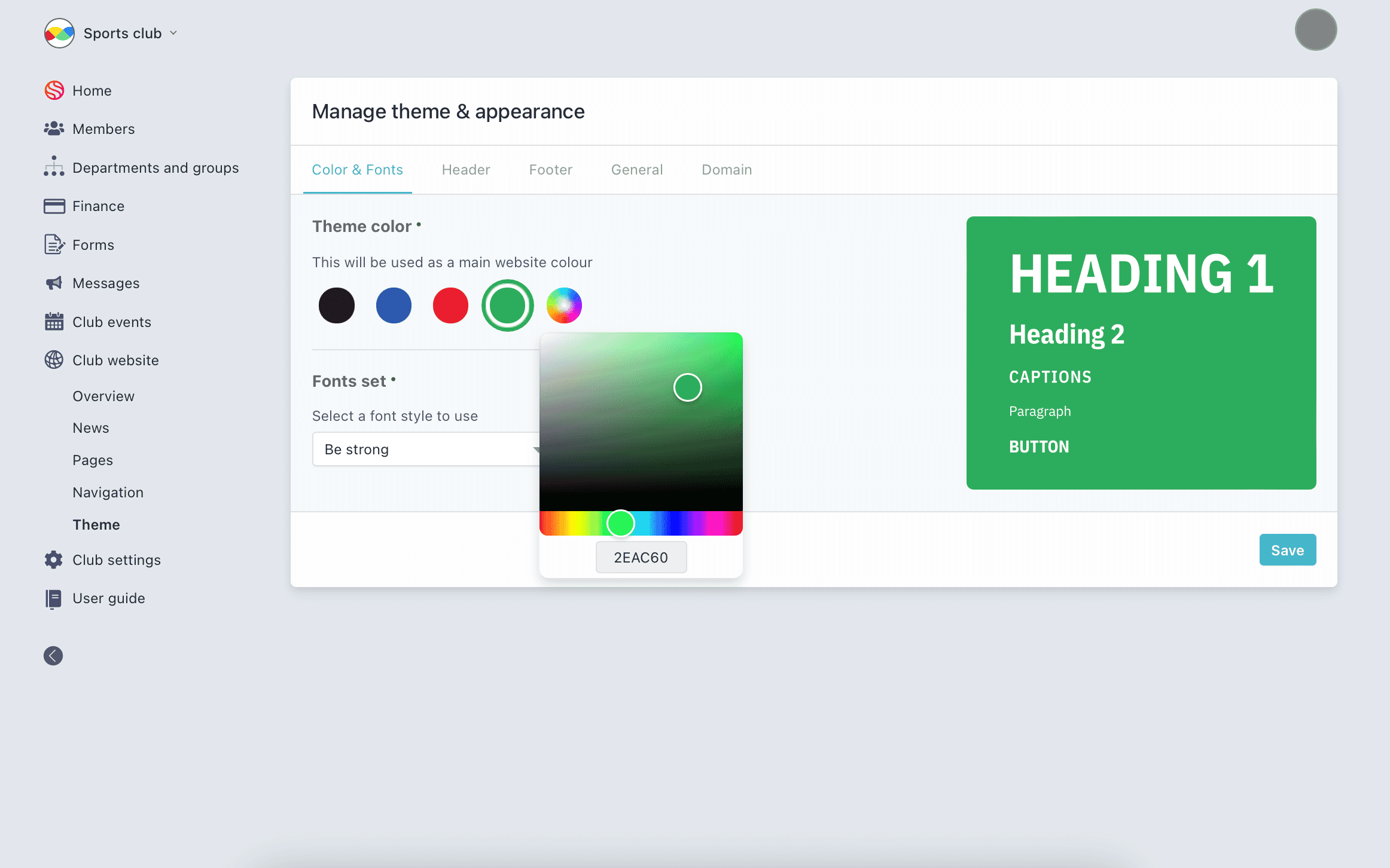 Club Website | Spond