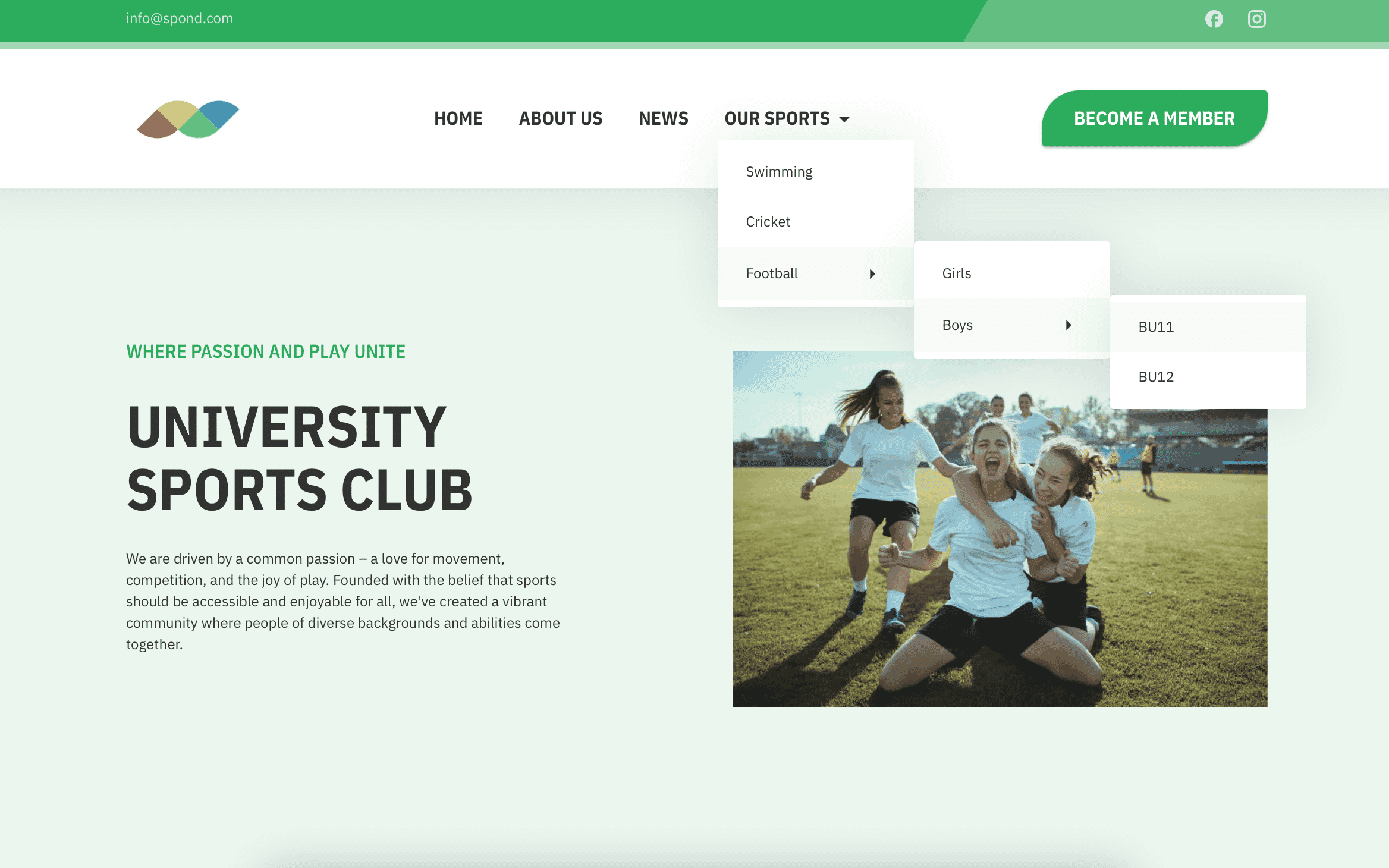 Club Website | Spond