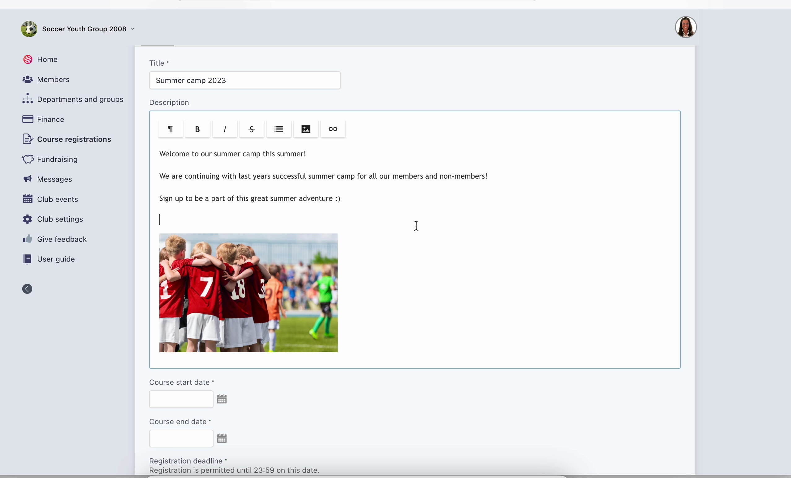 Spond Club Overview | Spond