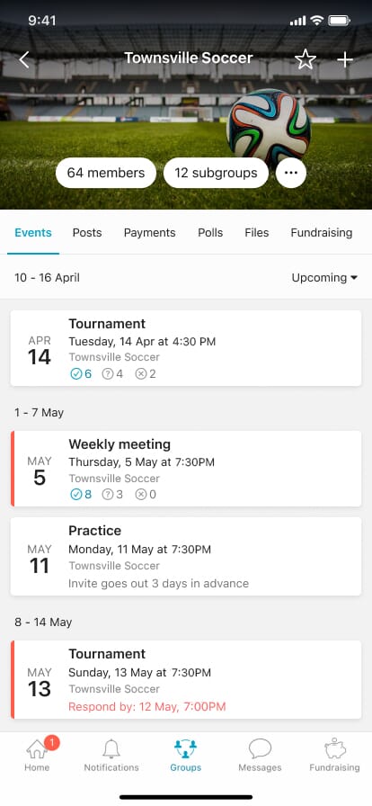 Features for Teams Overview | Spond