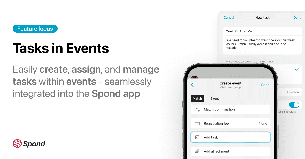 4 Ways to Use Tasks in Events in the Spond App | Spond